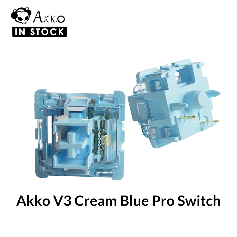 Akko 2 Pack-90 Pcs V3 Creamy Blue Pro Switch With Stable Dustproof Stem ...