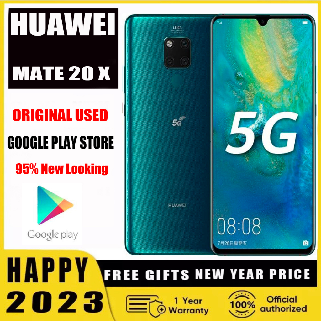 5G Version Huawei Mate 20X 20 X 256G Global Rom Blue Color Original Used Huawei Phone VS P50 P40 ...