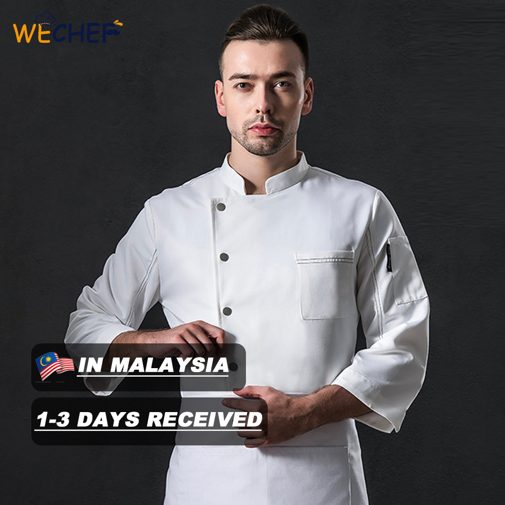 🔥🇲🇾MALAYSIA READY STOCK🔥High Quality Chef Uniform Baju Shirt Jacket ...
