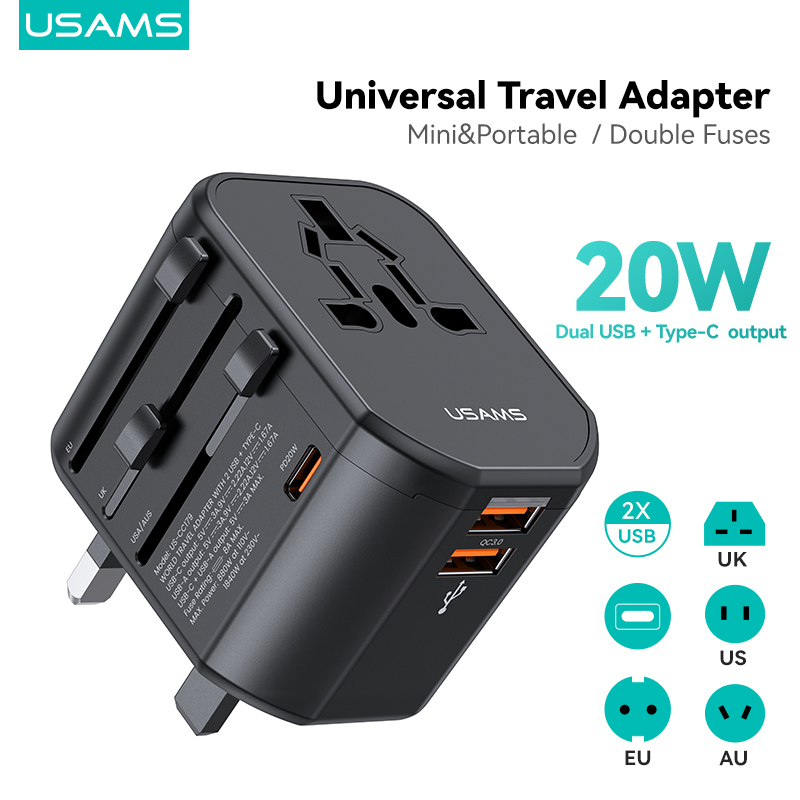 USAMS USB Type-C Multi-Plugs Extension Adapter (20W) | Shopee Malaysia