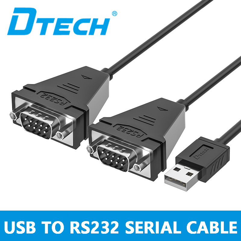 DTECH USB2.0 To RS232 Serial Port Cable DB9 Pin Industrial Grade Dual ...