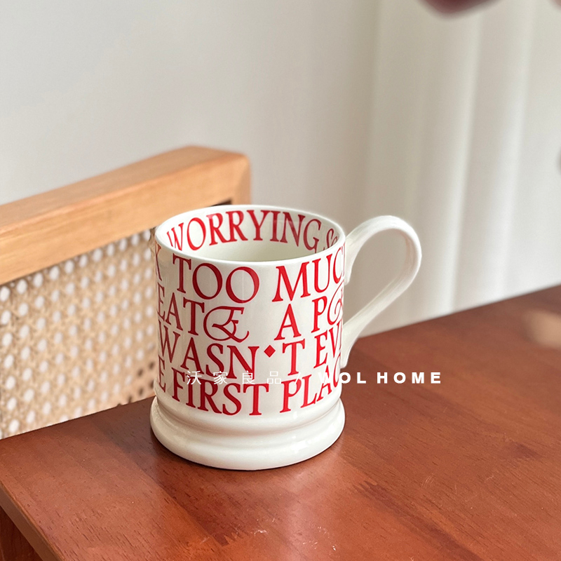 ins French Ceramic mug Couple water cup Breakfast Milk Cup Retro coffee ...