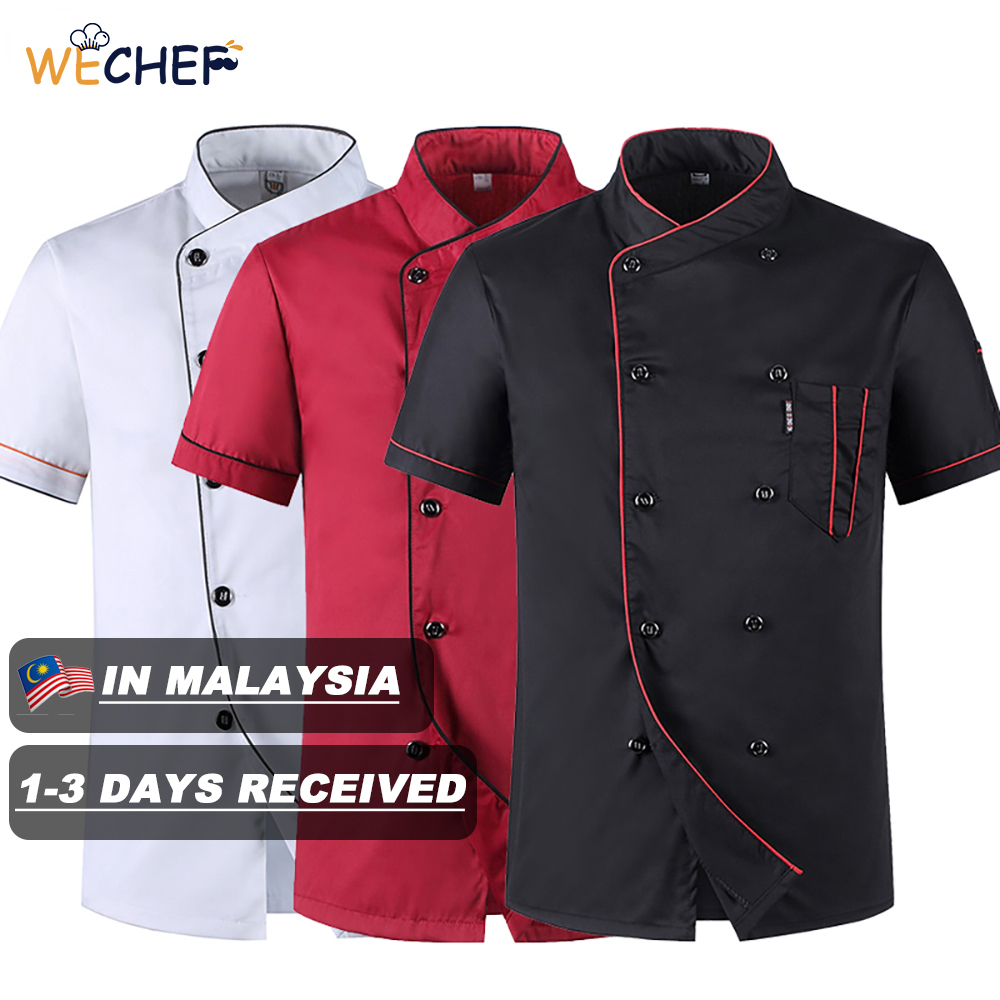 🔥🇲🇾MALAYSIA READY STOCK🔥 Chef Coat Short Sleeve Chef Jacket for Summer ...