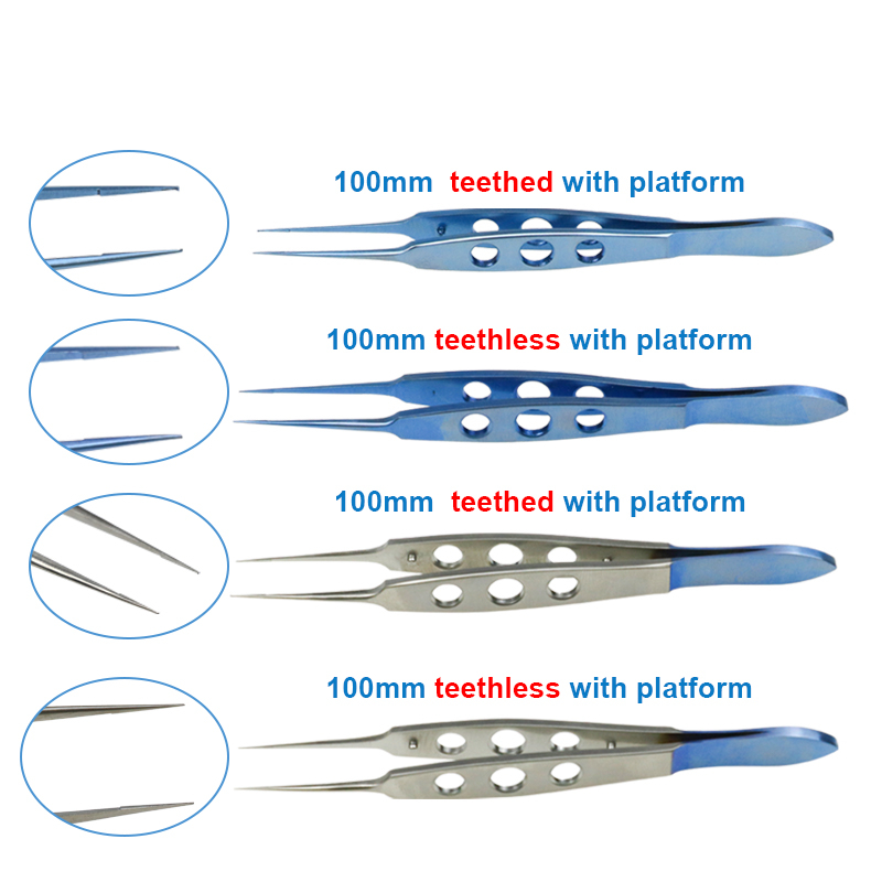 Ophthalmic Forceps Dovetail Forceps Platform Tweezers with Teeth ...