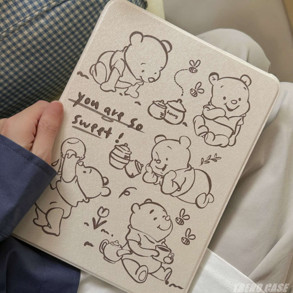 Retro Cartoon Pooh Bear For Tablet iPad Pro 11 Case 2020 2021 2022 Pro ...