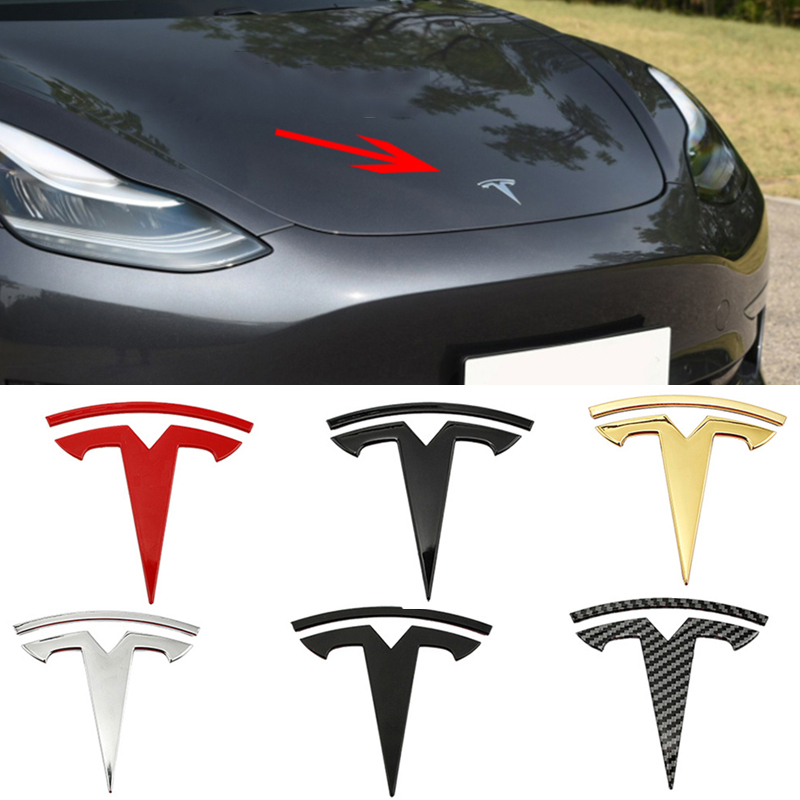 Alloy Emblem Sticker Exterior Styling for Tesla Logo Model3 ModeS ...