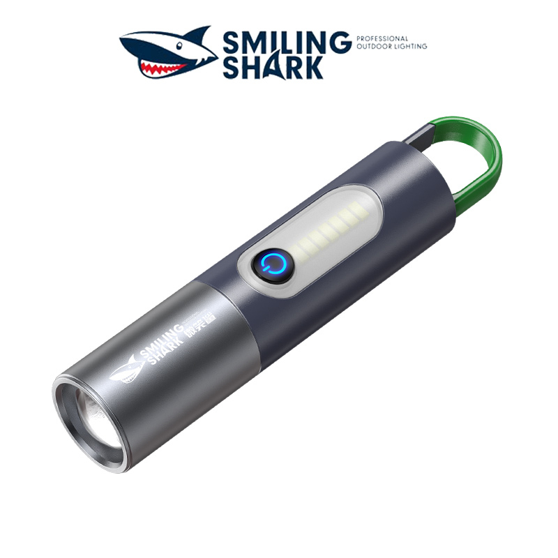 Smiling Shark SD0708 Led Torch Light Mini Flashlight COB M77 Super ...
