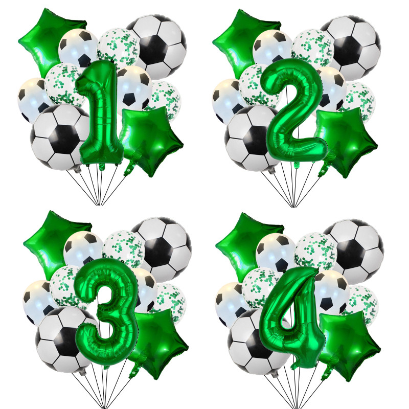 11pcs Helium Foil Globos Football Balloons Birthday Party Decorations ...