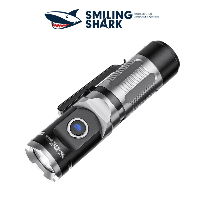 Smiling Shark SDES15 Mini Torch Light P9 5500LM Small Flashllight 16340 ...