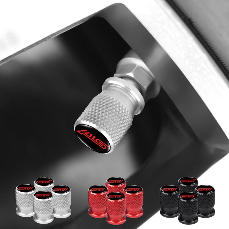 4pcs Threaded Styling Metal Car Tire Air Cap 3D Car Logo Valve Leak ...
