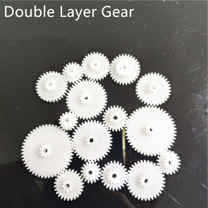 10pcs/lot 31 Kinds of M0.5 Plastic Teeth Double Layer Gears Reduction ...