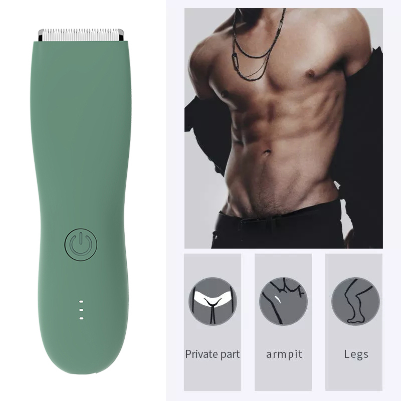 Men Body Hair Trimmer Electric Hair Clipper Balls Shaver Male Sensitive ...