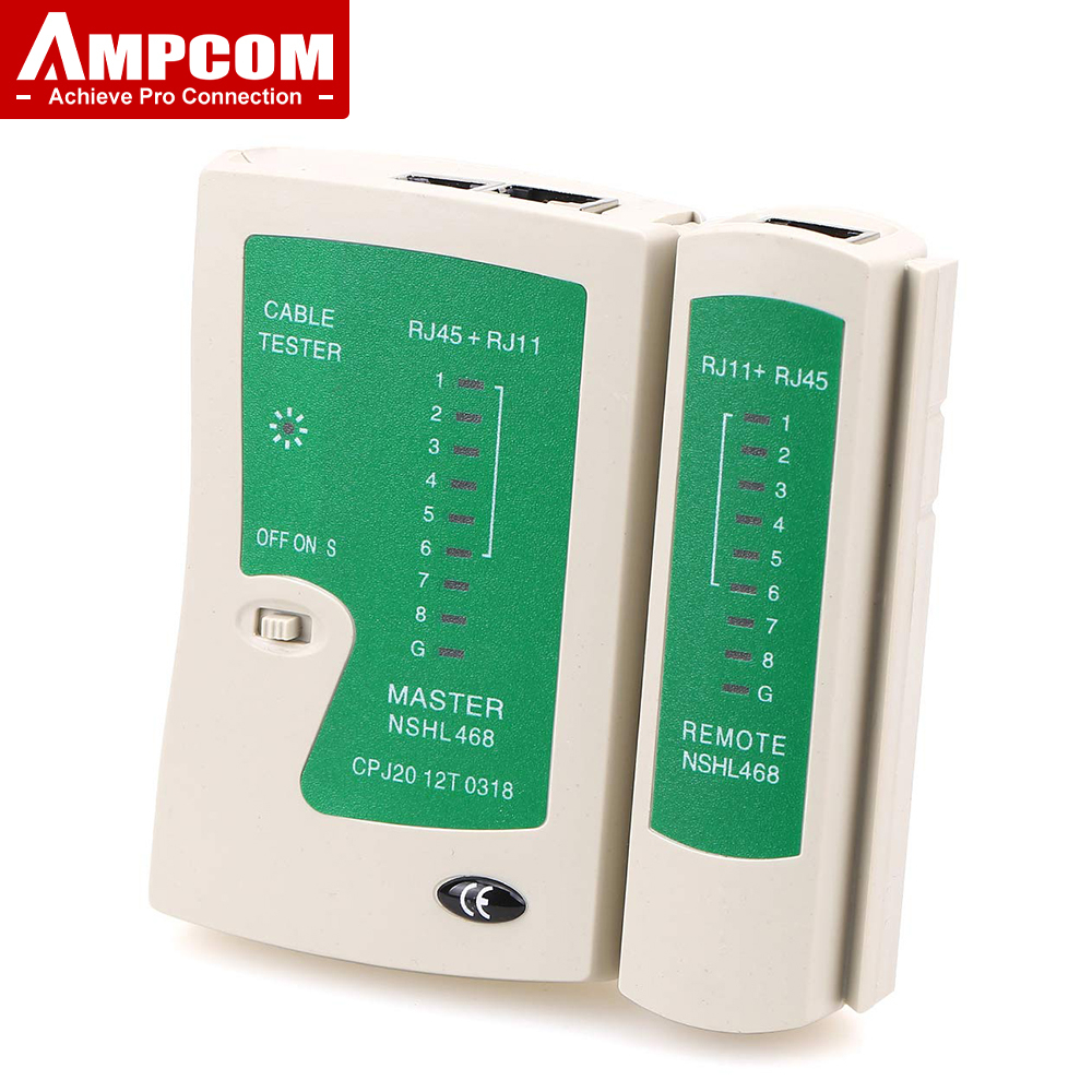 AMPCOM RJ45 Network Cable Ethernet Tester Tool for CAT5 CAT6 CAT7 8P 6P ...