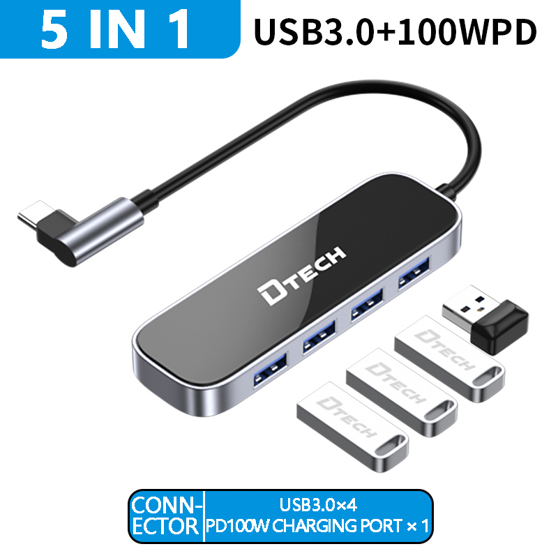 DTECH USB HUB Docking Station USB-C To HDMI/USB3.0 Splitter Converter ...