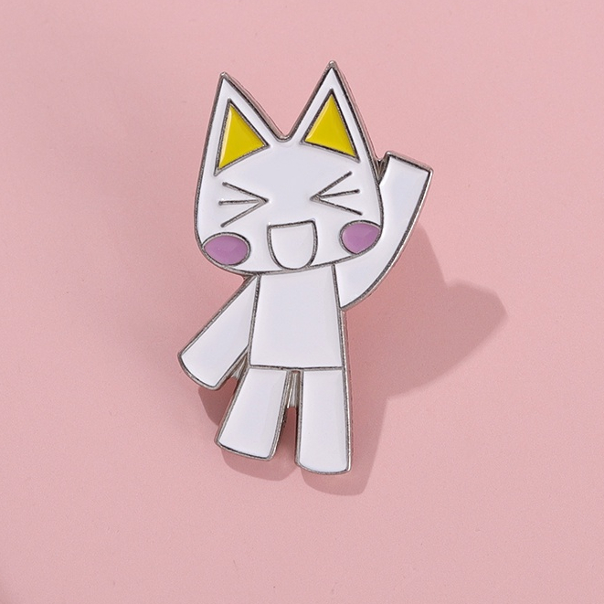Kawaii Toro Inoue Cat Enamel Pin Cute Kitten Brooch Badges Lapel Pin ...