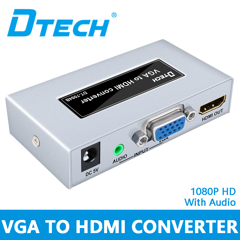DTECH VGA To HDMI High-definition Converter VGA Female To HDMI Male ...