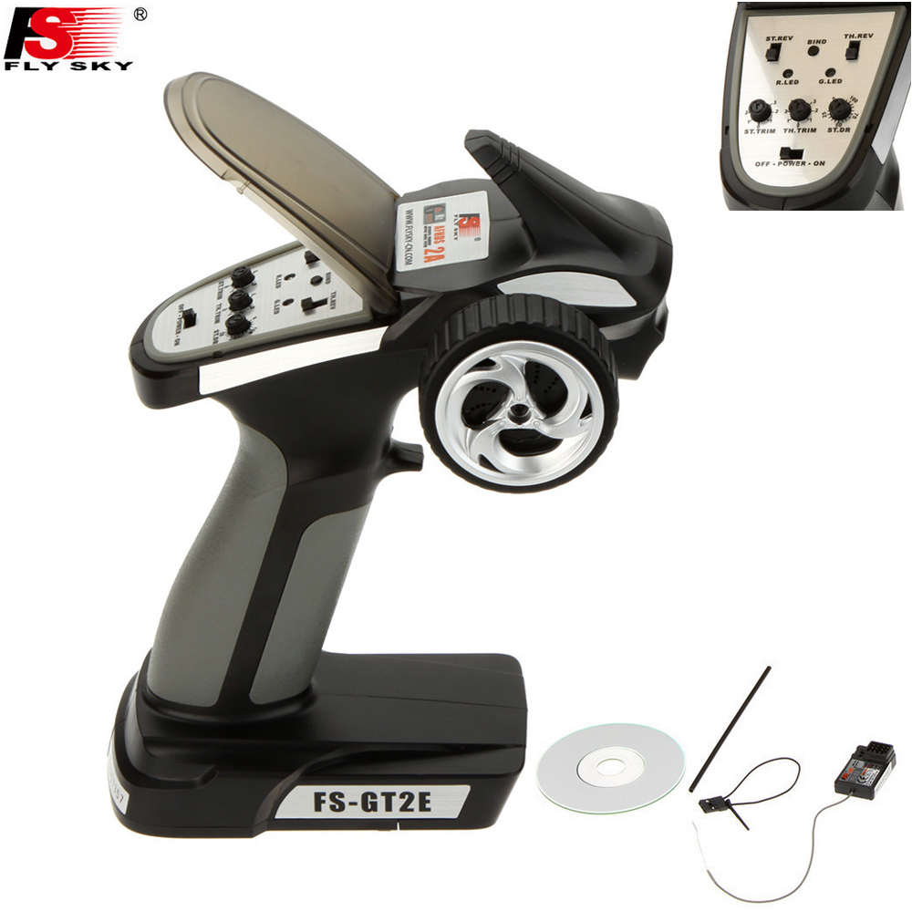 Flysky FS-GT2E AFHDS 2A 2.4g 2CH Radio System Transmitter for RC Car ...