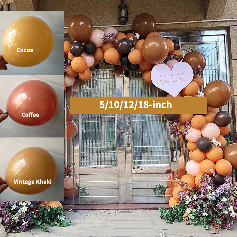 5/10/12/18 inch cocoa balloon brown balloon light brown balloon dark ...