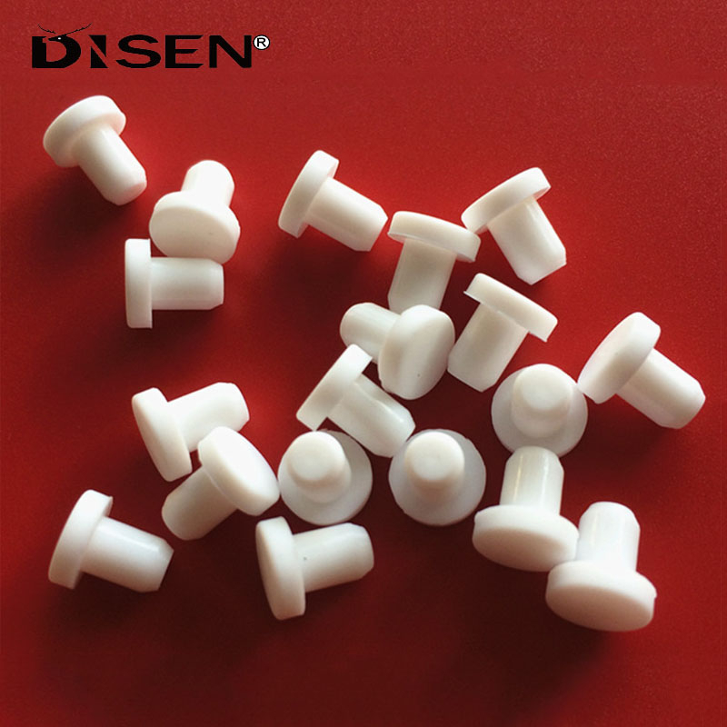 10PCS 2.7mm-14mm White Silicone Rubber Hole Plugs Solid T Type High ...