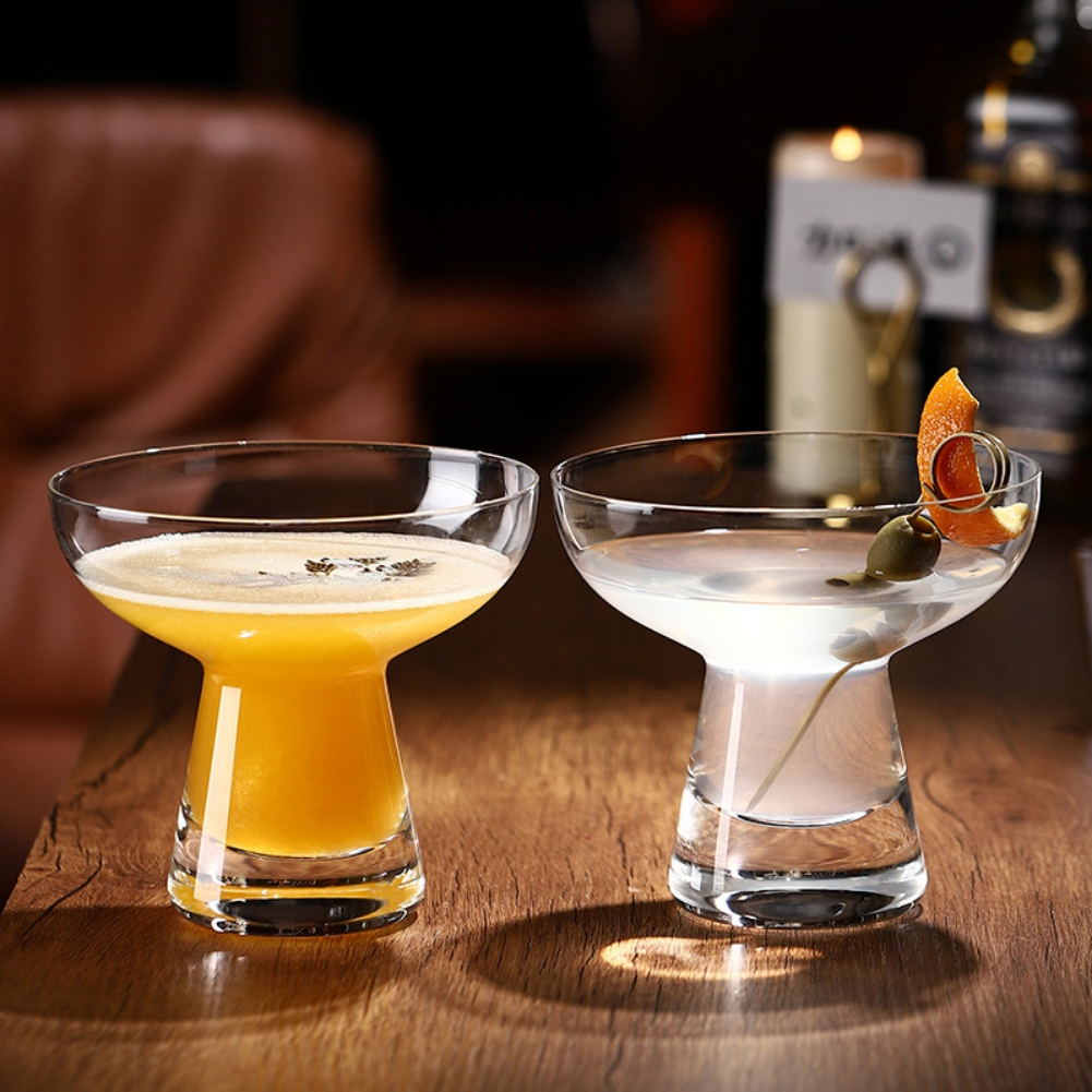 Transparent Margarita Wine Glass Cup Barware UFO Shaped Drinking ...