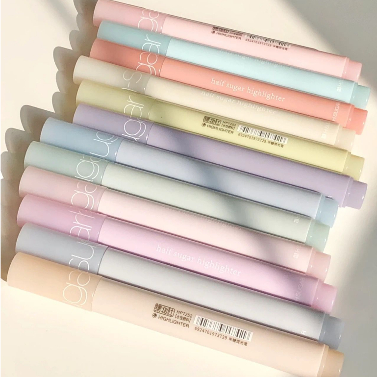 Ohaya丨 12 Colors Soft Color Highlighter Pen Set For School Text Markers ...