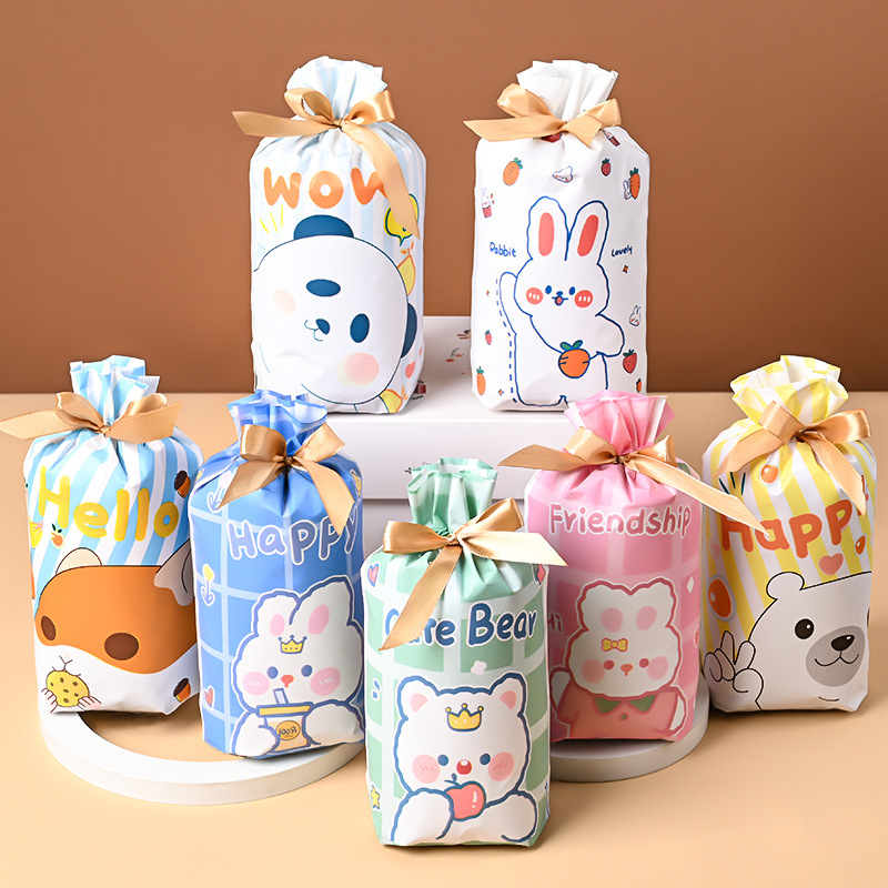 10/50pcs Gift Bag Candy Bag, Cookies Packaging Bag,Presents Wrap Ribbon ...