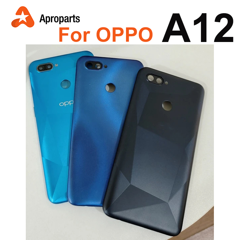 For OPPO A12 Back Battery cover Rear Panel Door Housing Case Repair ...