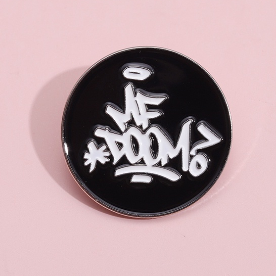 Round MF DOOM Pins Hip Hop Music Brooch Metal Badges Fashion Jewellery ...
