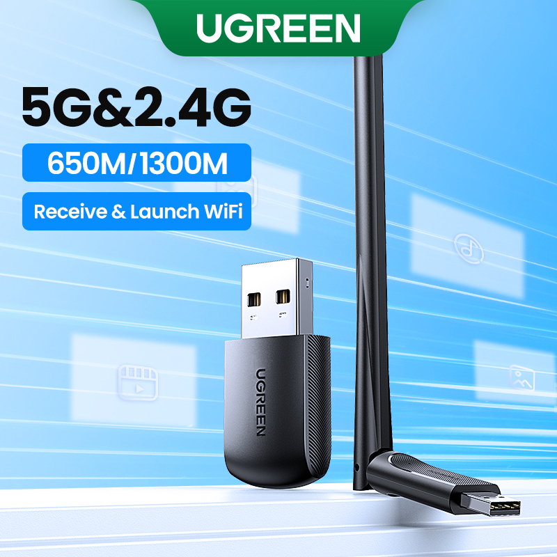 Ugreen Wifi Adapter Wireless Adapter 1300mbps 5ghz And 2 4ghz Dual Band