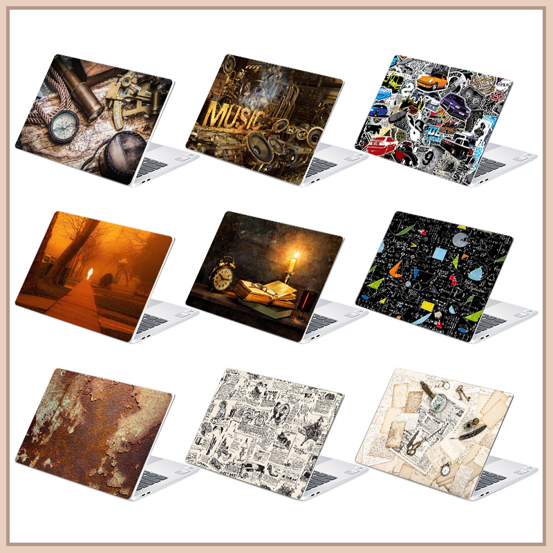 1PC DIY Nostalgic Style Laptop Sticker Laptop Skin 10" 11" 12" 13" 14 ...