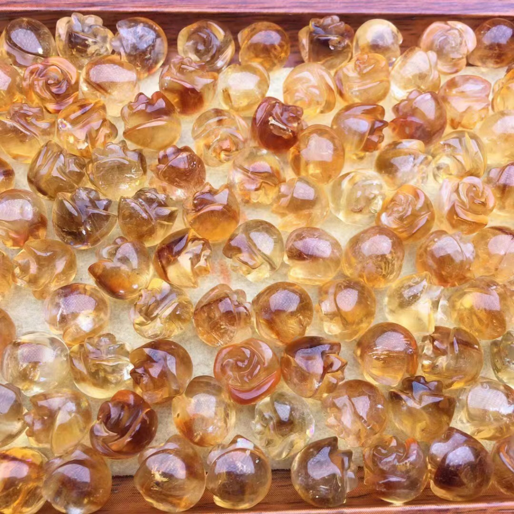 Natural Citrine Flower Cute Jewelry diy Lucky Accessories Simple All ...