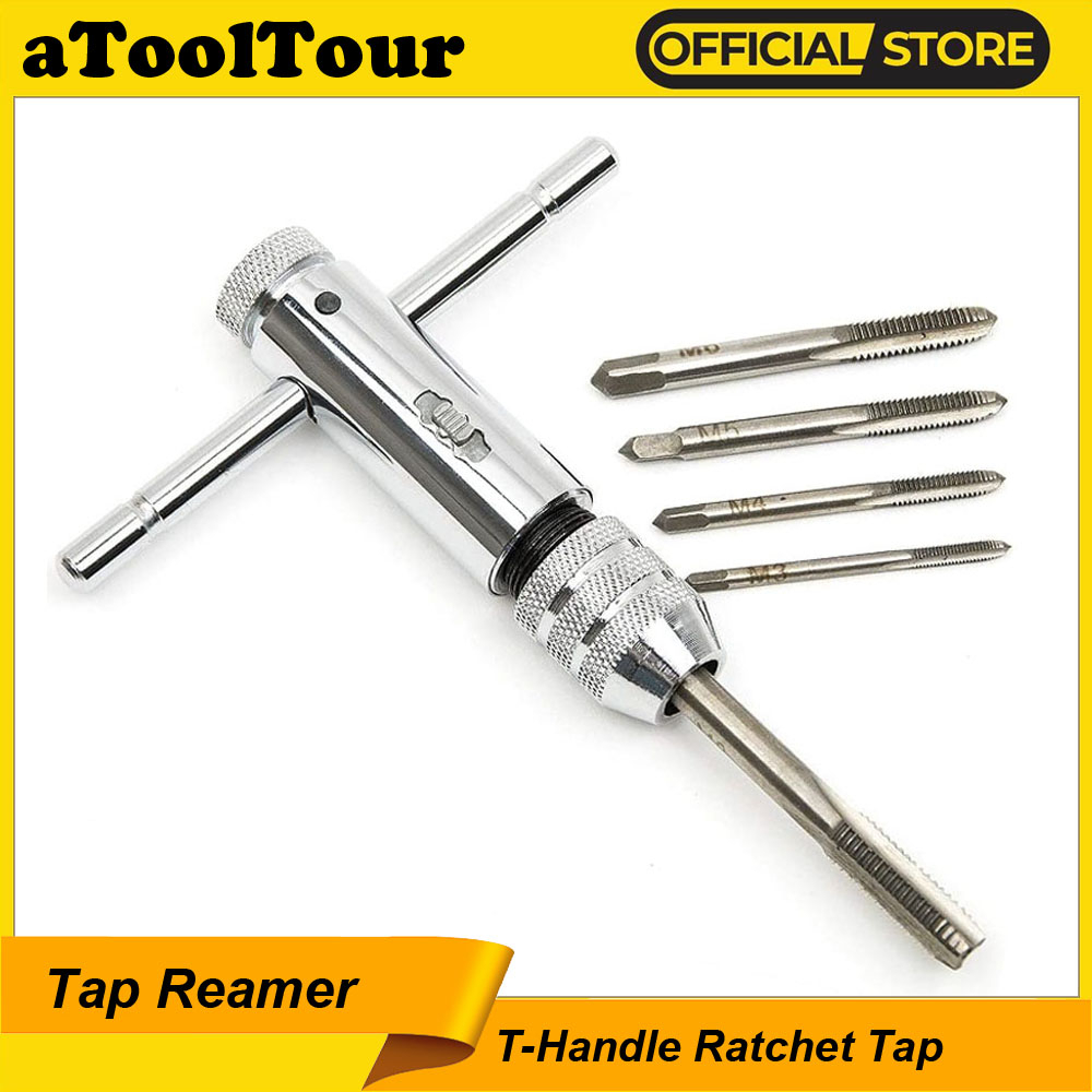 Adjustable Handle Ratchet Tap Reamer Hand Manual Holder Wrench M3 M4 M5 M6 M8 Metric Machine ...