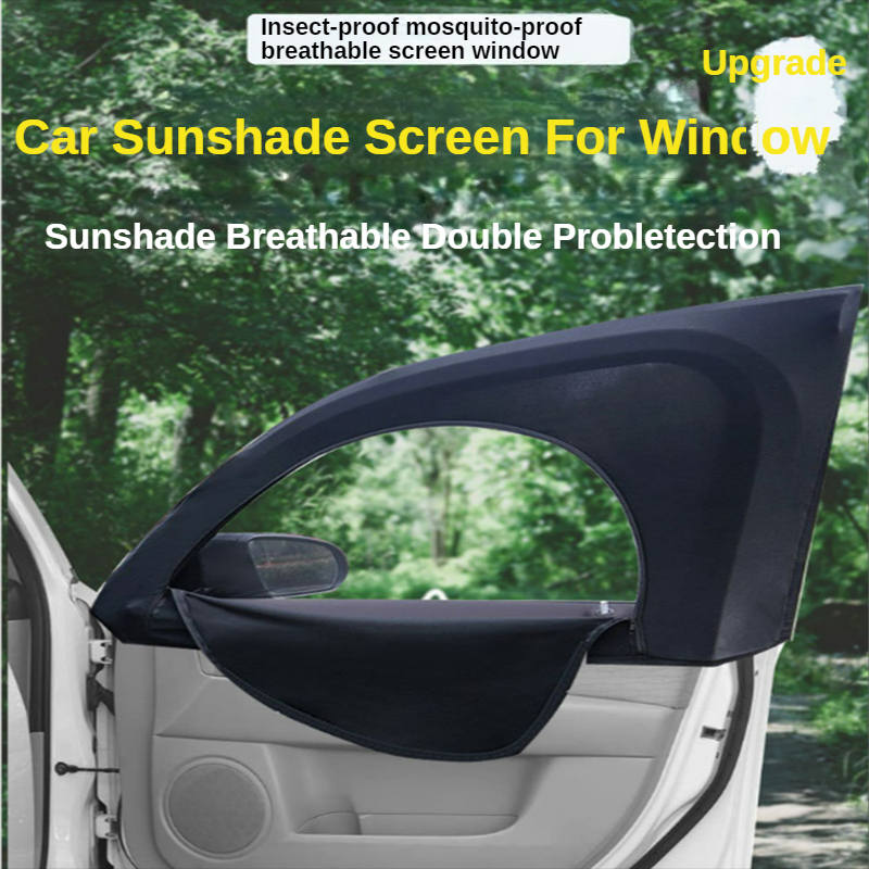 Car Mosquito Net Zipper Mosquito Screen Window Heat Insulation Sunshade ...