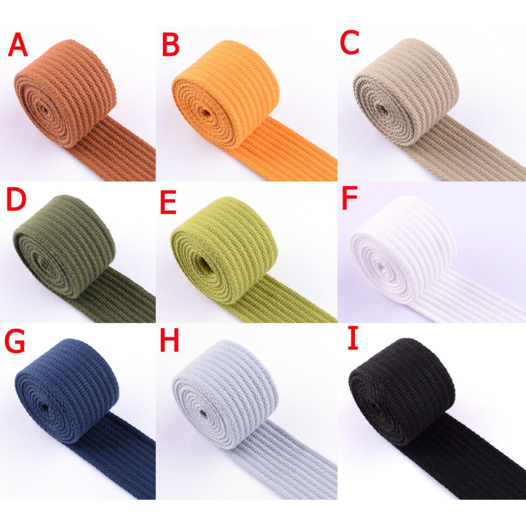 38mm Cotton Webbing,Colorful Canvas Strap Webbing for DIY Belt Strap 1. ...