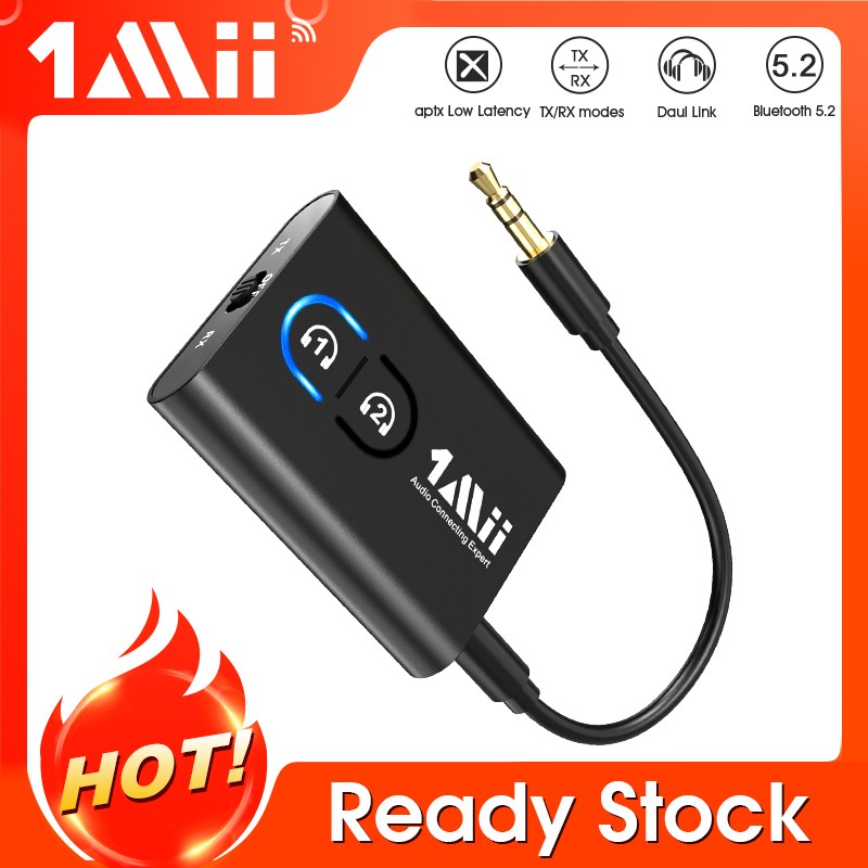 1Mii ML300 Portable Bluetooth 5.2 Receiver Transmitter Audio aptX LL HD ...