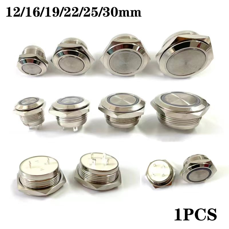 12mm Ultra short momentary metal button waterproof mini button switch ...