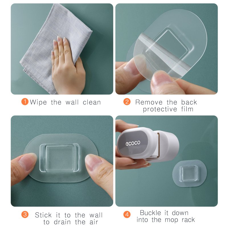 1Pc Sticker For Mop Holder Traceless Self-Adhesive Stickers For Wall ...