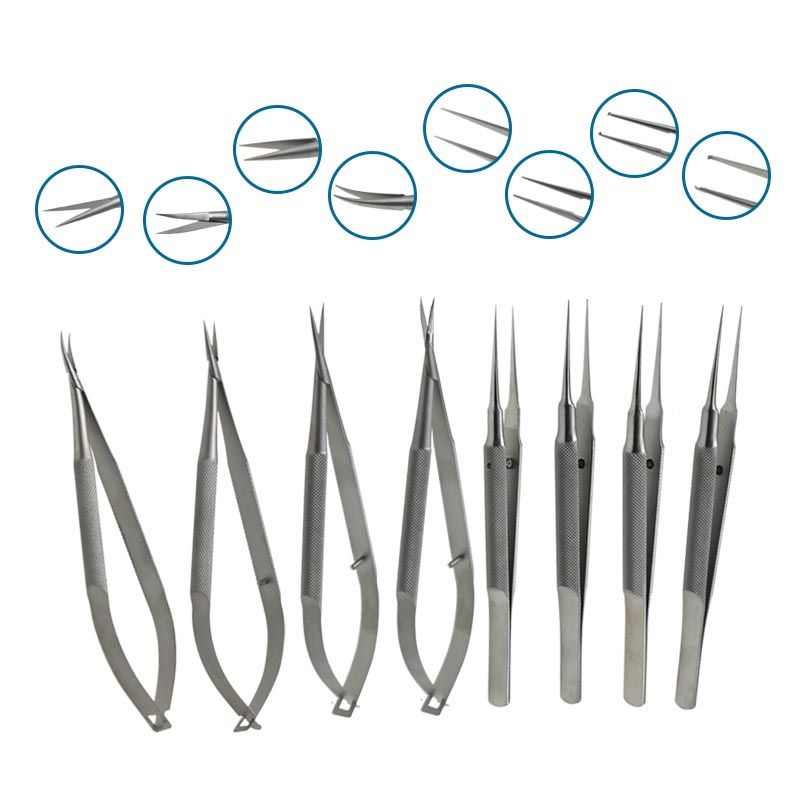 Ophthalmic Forceps Straight Curved Scissors Forceps with Teeth No Teeth ...