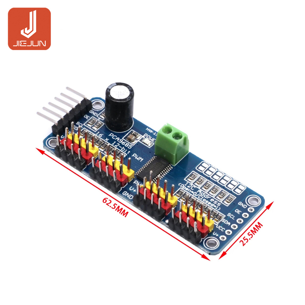 16 Channel 12-Bit PWM/Servo Driver-I2C Interface PCA9685 Module ...
