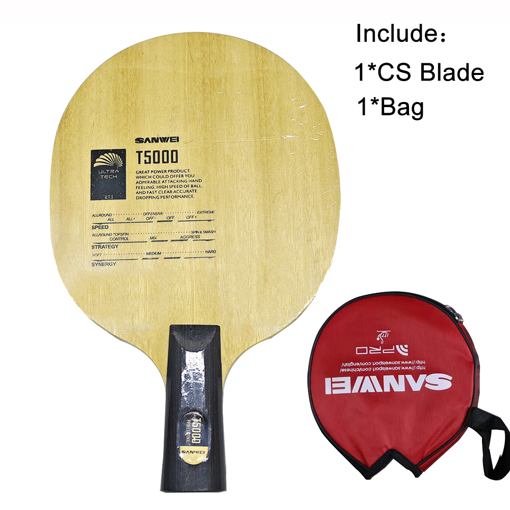 Original SANWEI T5000 CARBON Table Tennis Racket Blade (5+2 Carbon ...