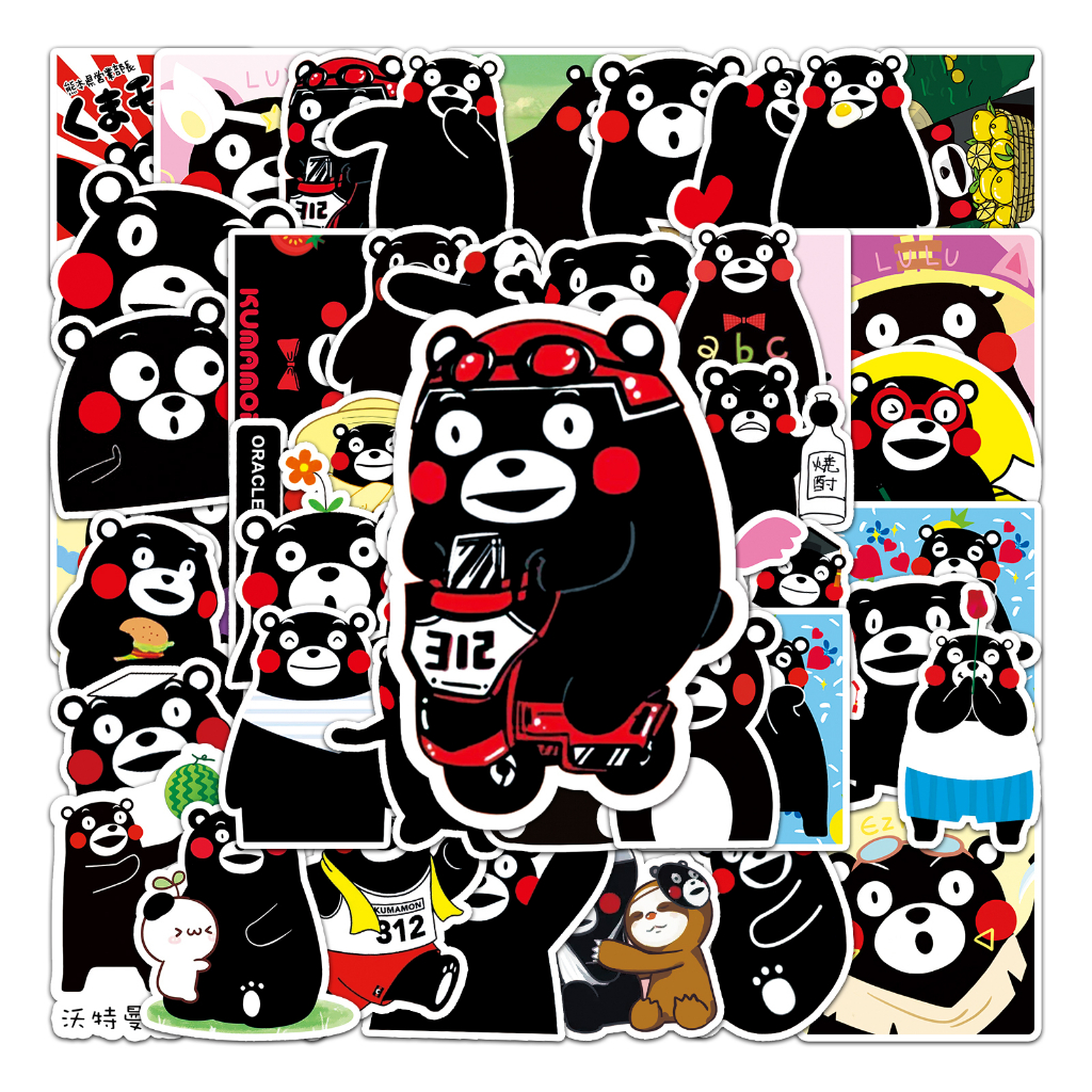 50 Piece Funny Kumamon DIY Creative Motor Stickers Car Stickers ...