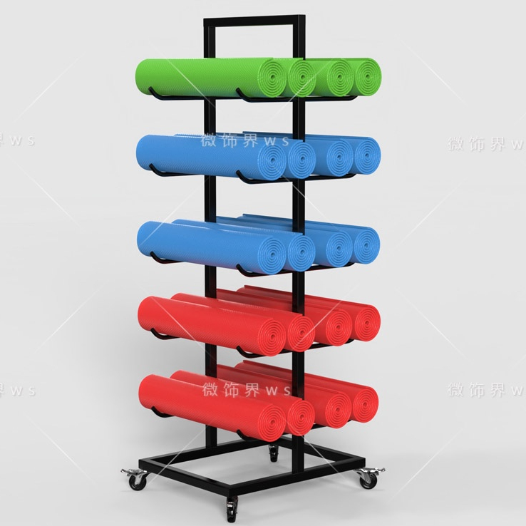 Yoga Mat Storage Rack With Wheels Gym Exercise Mat Dance Floor Mat ...