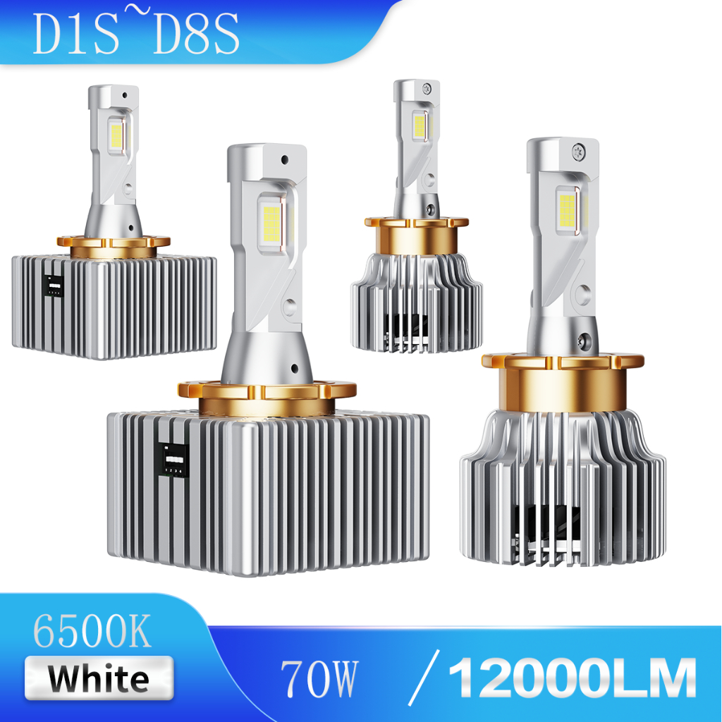 NOVSIGHT Car LED Headlight D1S D2S D3S D4S D5S D8S Car Light Bulb 12000LM 6500K 70W Canbus Plug ...