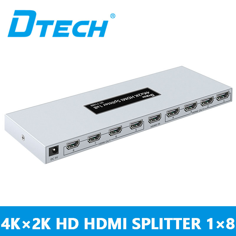 DTECH 4K HDMI SPLITTER 1*8 Support all HDMI input devices 1 In 8 Out ...