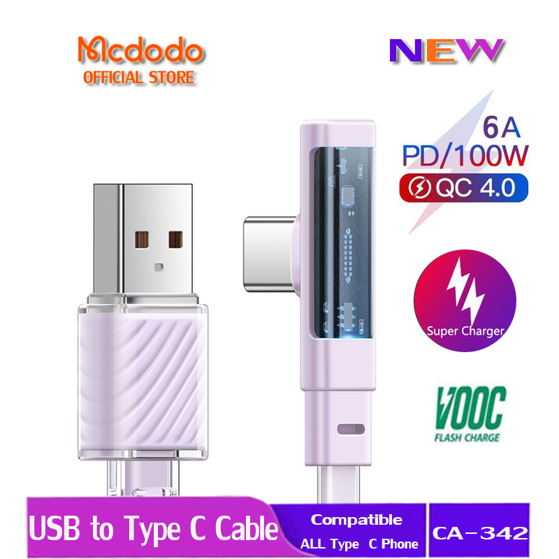 Mcdodo 100W 6A USB to Type C QC4.0 QC3.0 SCP VOOC AFC Fast Charging ...