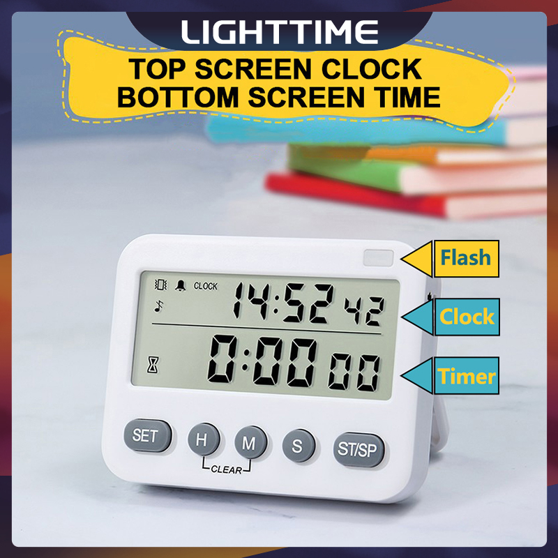 99 Hours Digital Kitchen Timer Large Screen Display Digital Timer ...
