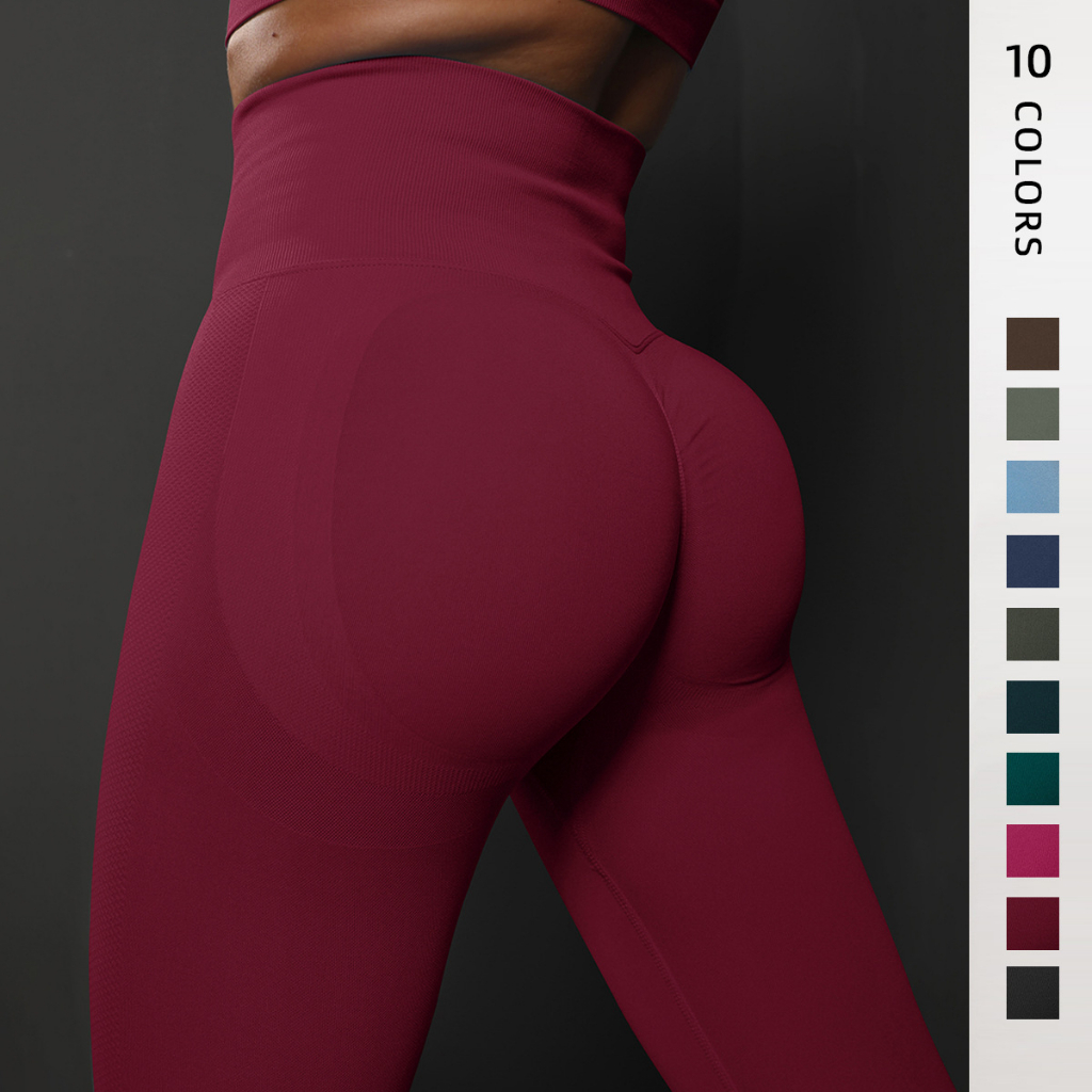 Nessaj Womens Seamless Skinny High Waist Leggings Hip Life Stretch