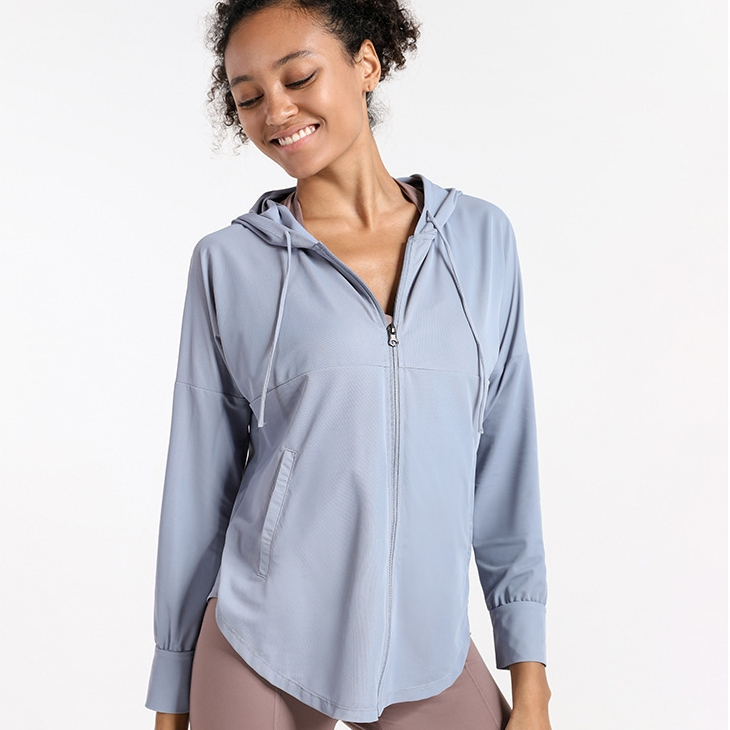 SUPERFLOWER Women's Sports Running Training Outerwear Zipper Gym Yoga ...