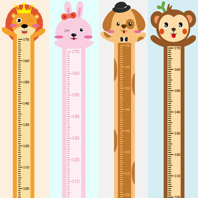 Cartoon Animal Height Sticker Baby Measuring Height Wall Sticker ...