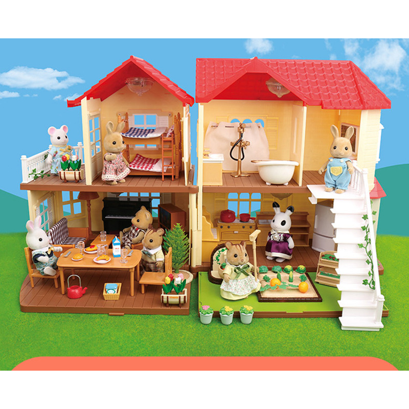 Children Play House Toys Forest Family Furniture Set Senbei Family DIY ...